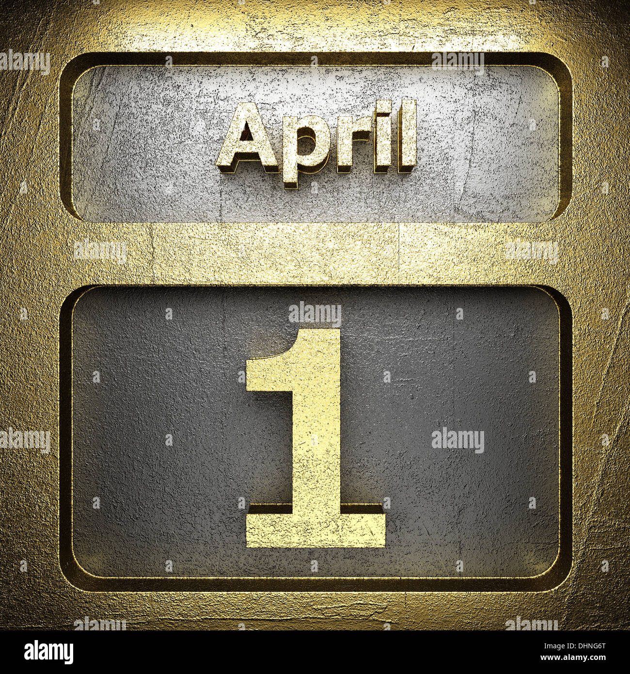 april 1 golden sign Stock Photo - Alamy