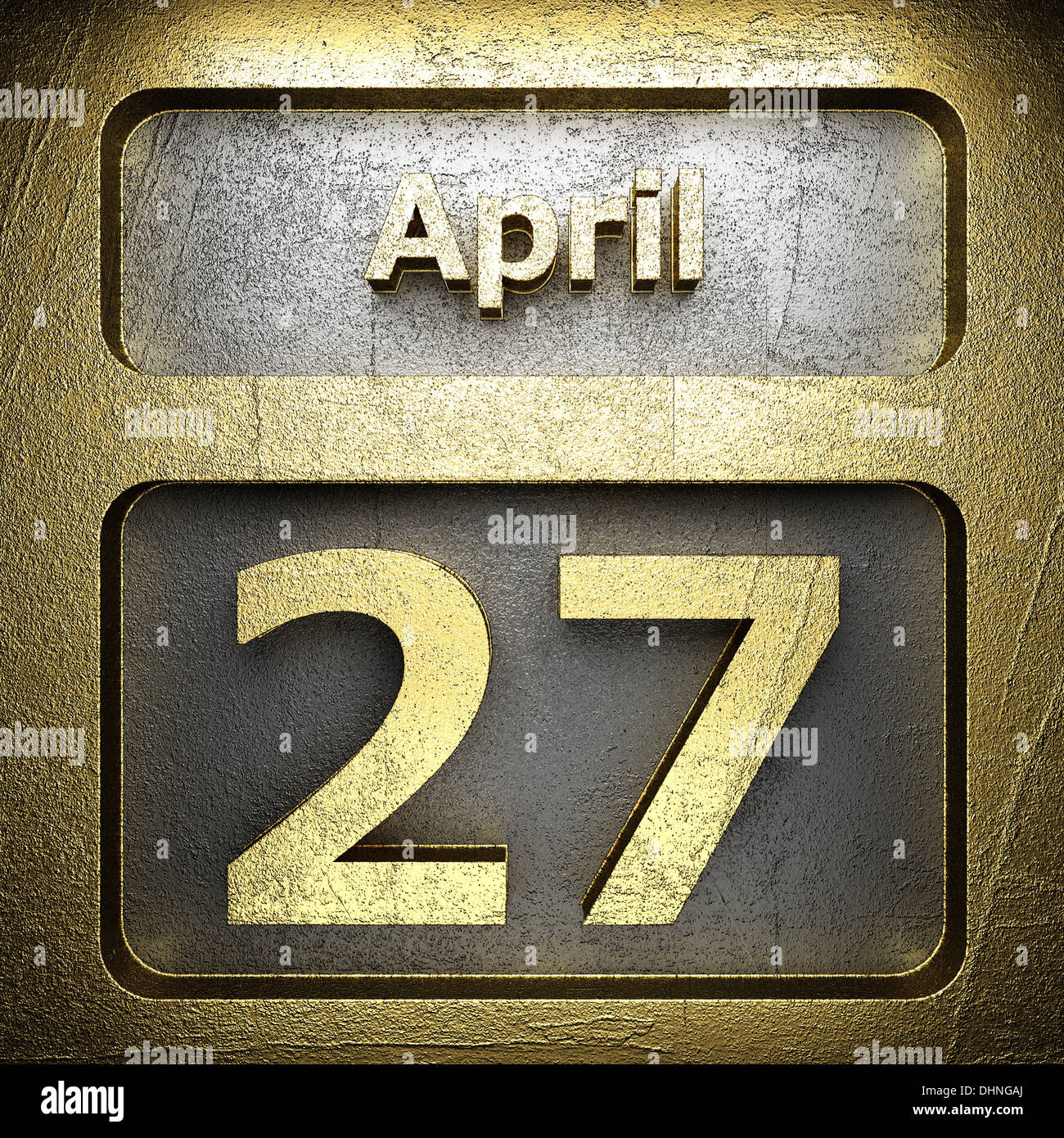 april 27 golden sign Stock Photo - Alamy