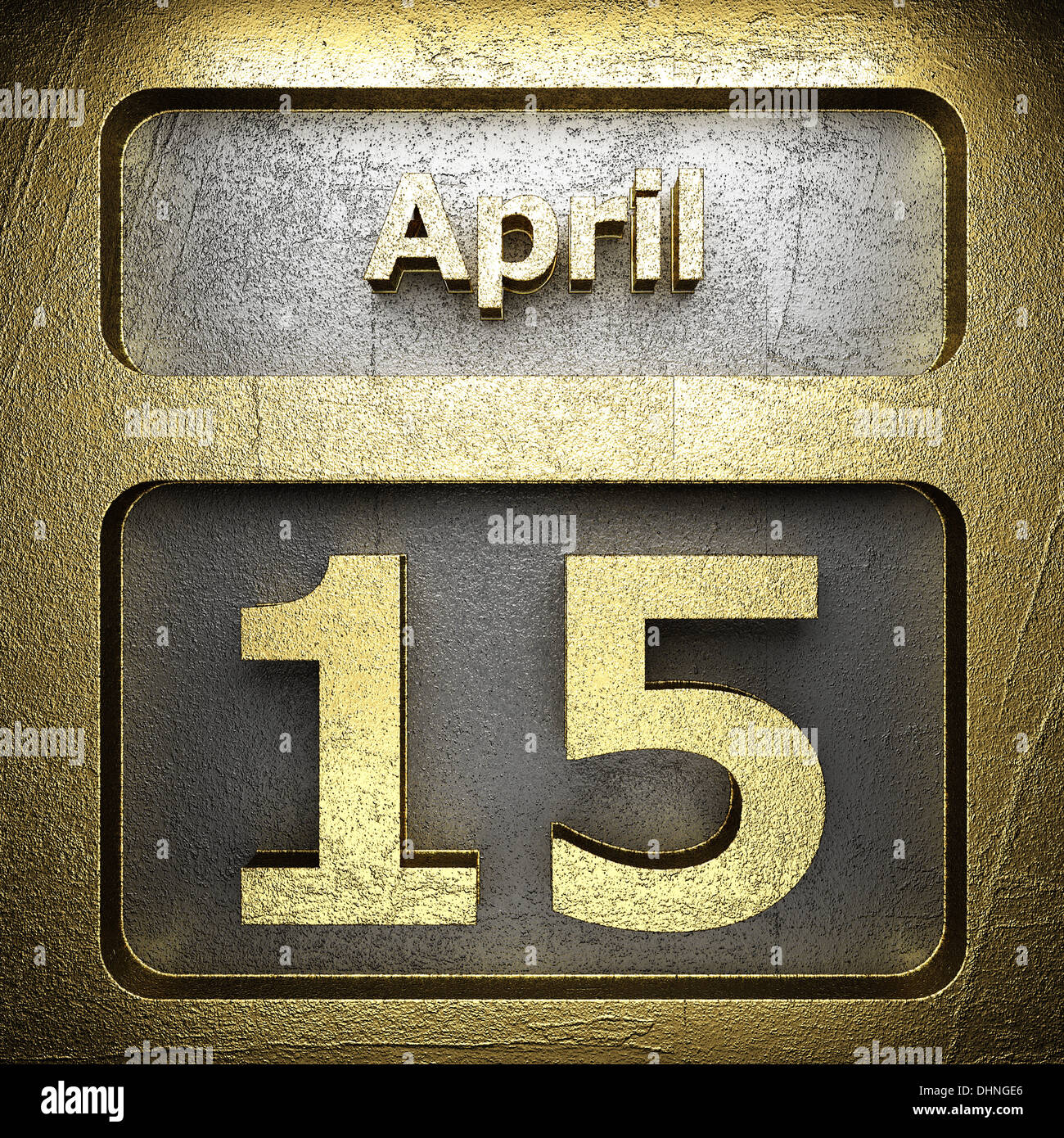 april 15 golden sign Stock Photo - Alamy