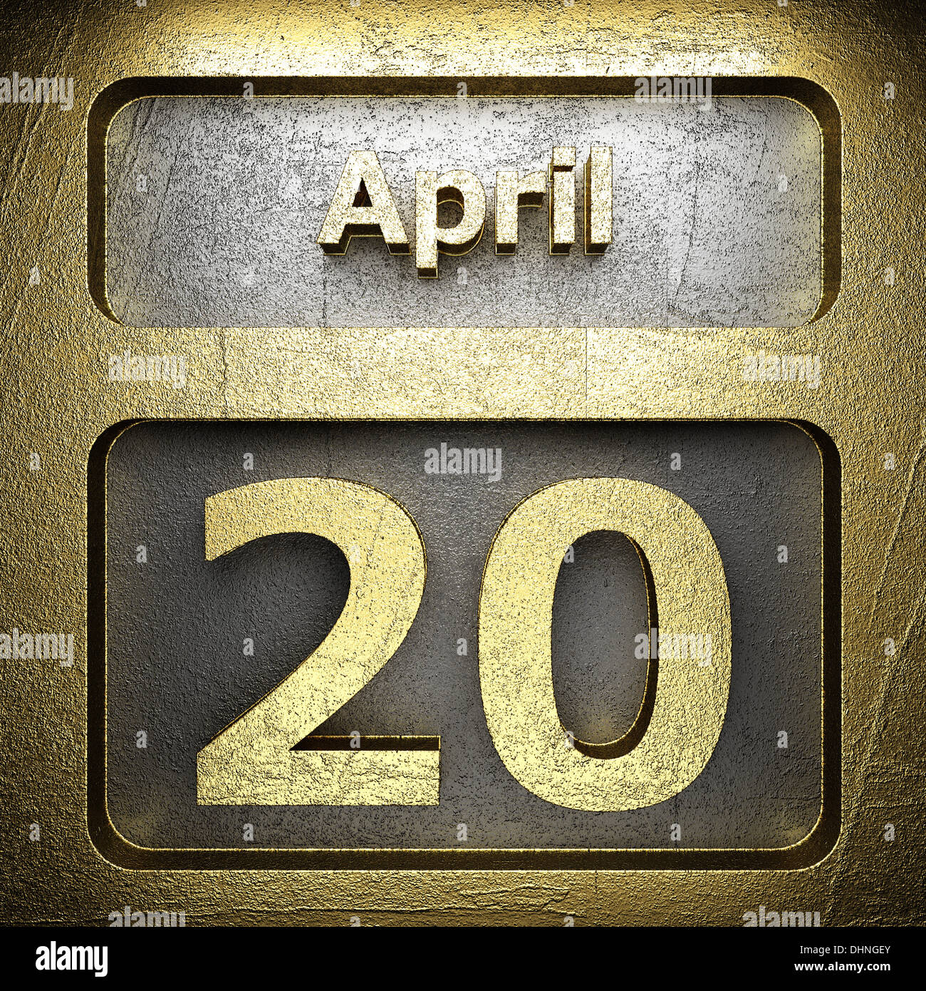 april 20 golden sign Stock Photo - Alamy