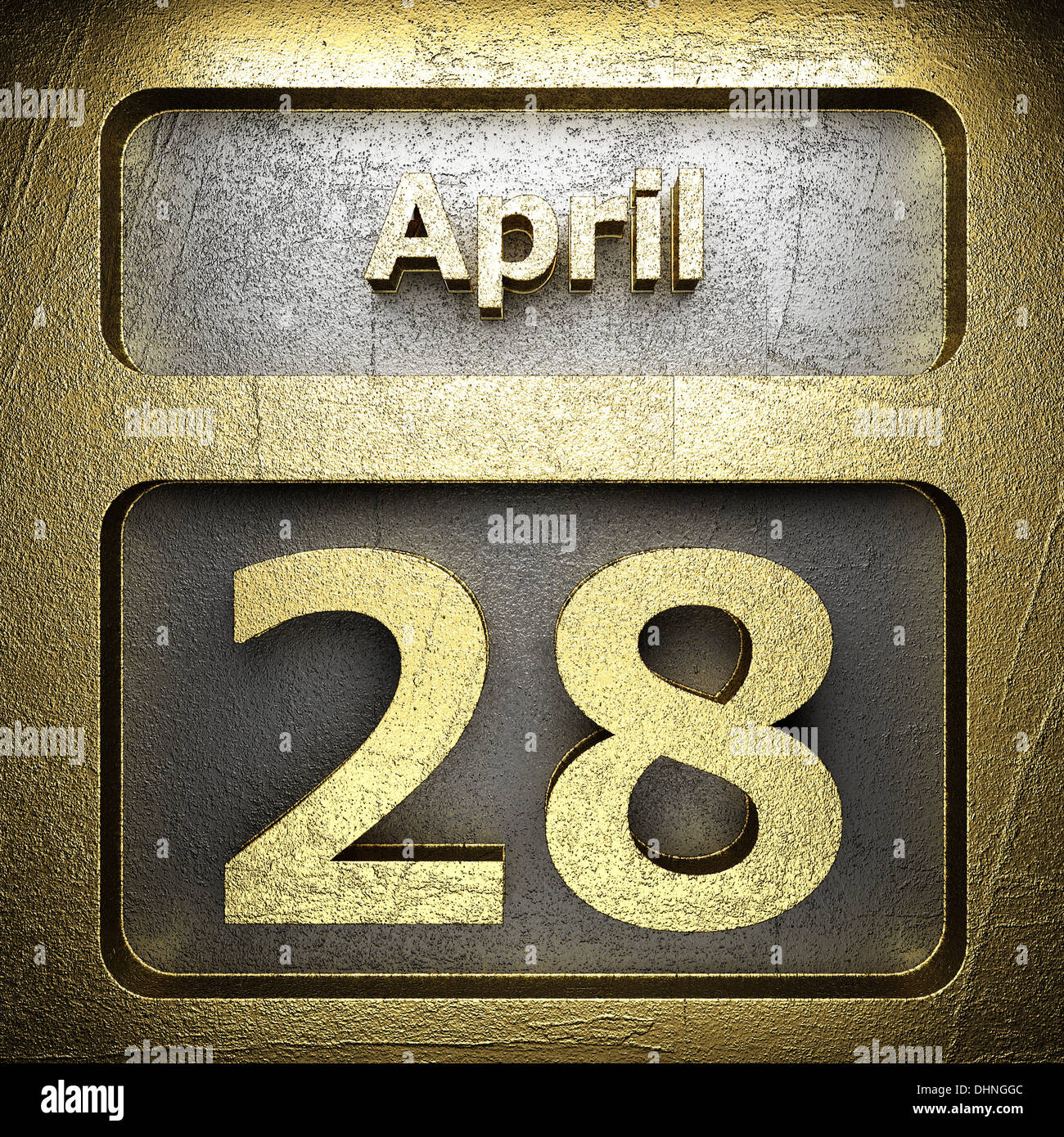 april 28 golden sign Stock Photo - Alamy