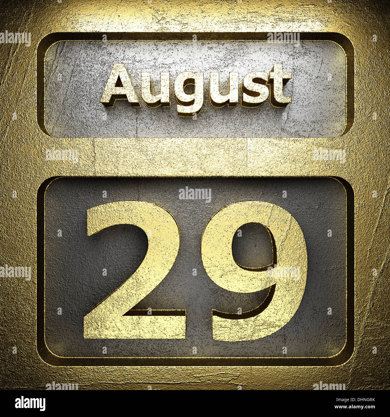 august 29 golden sign Stock Photo - Alamy