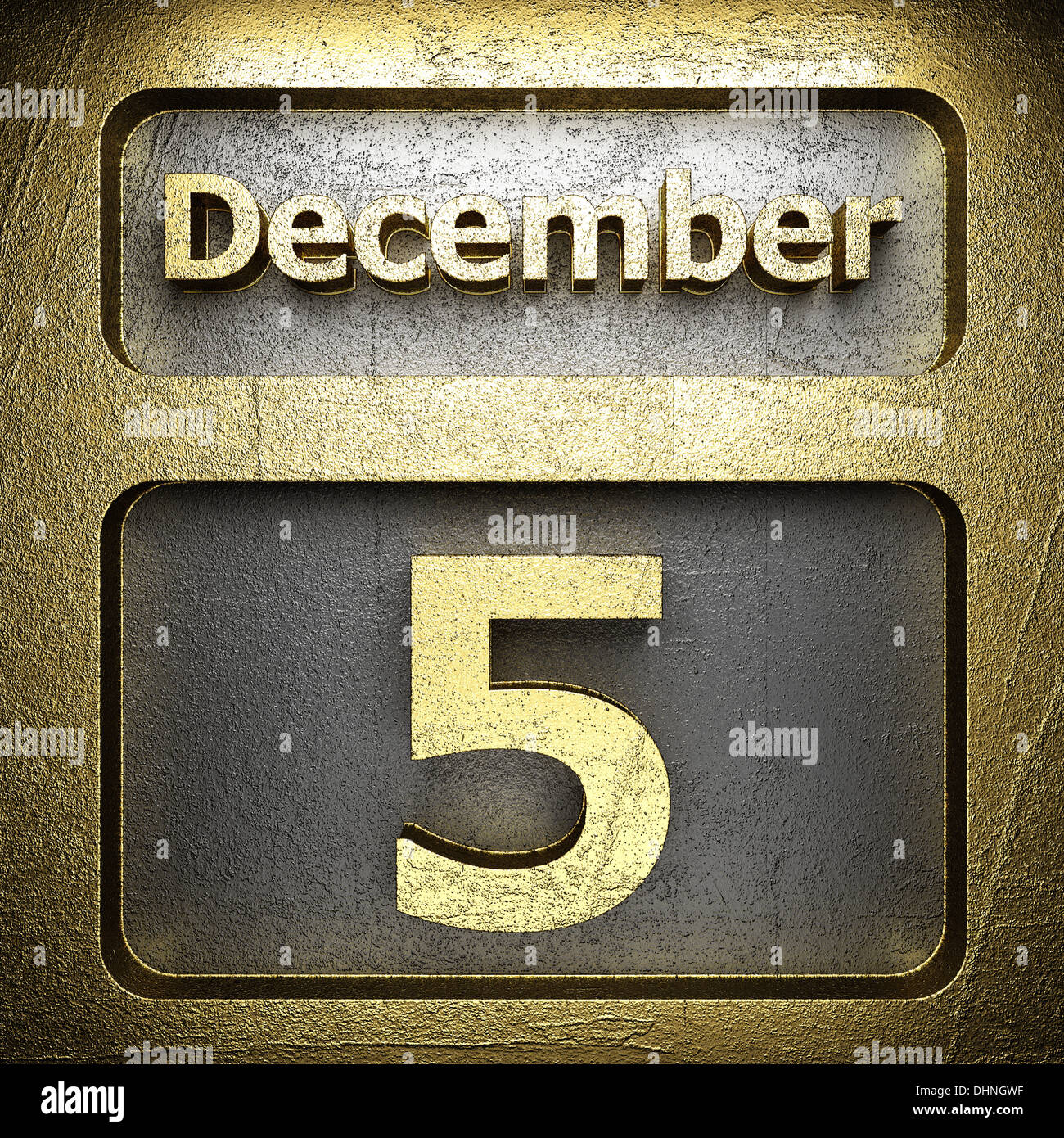 december 5 golden sign Stock Photo - Alamy