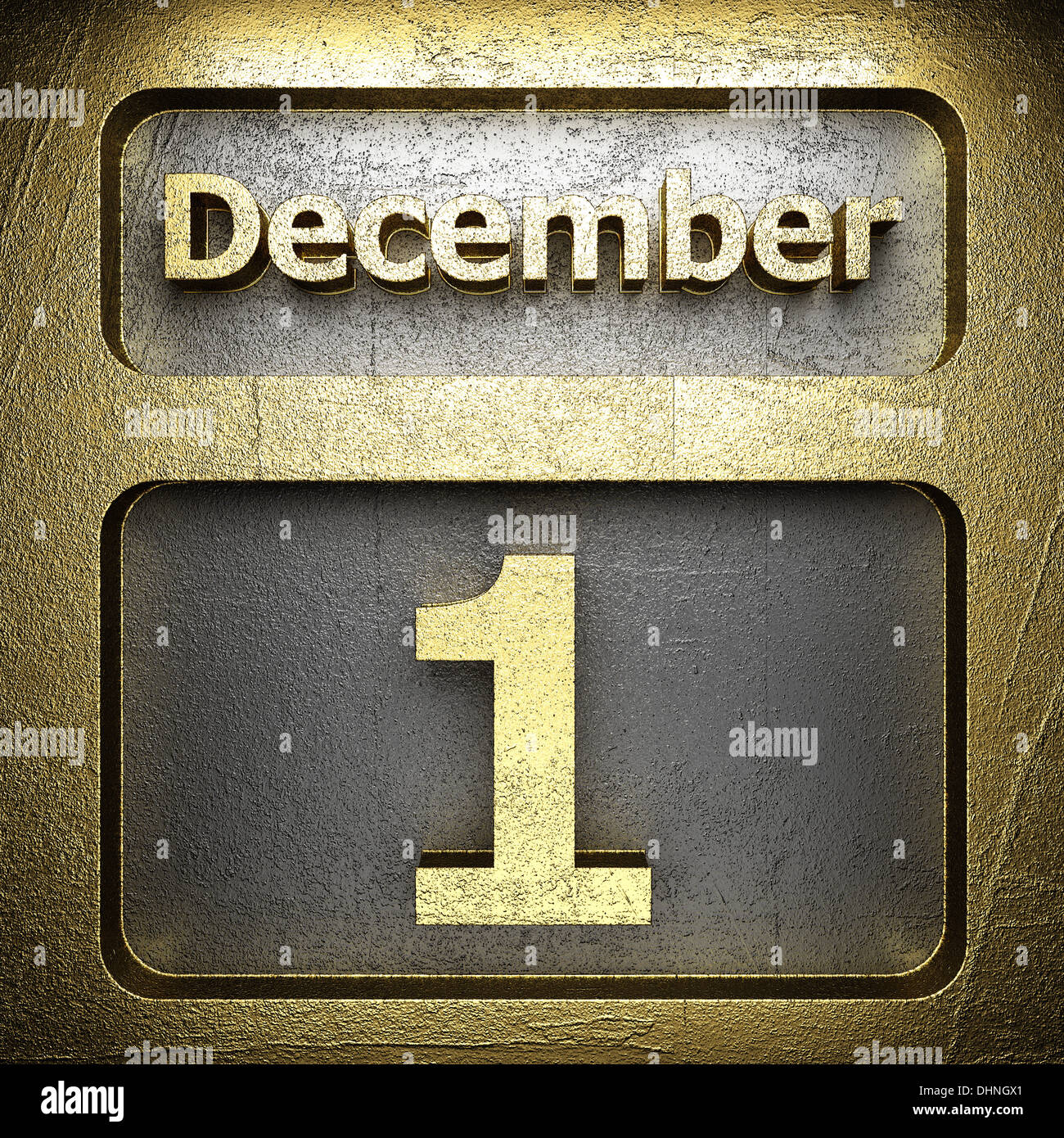 december 1 golden sign Stock Photo - Alamy