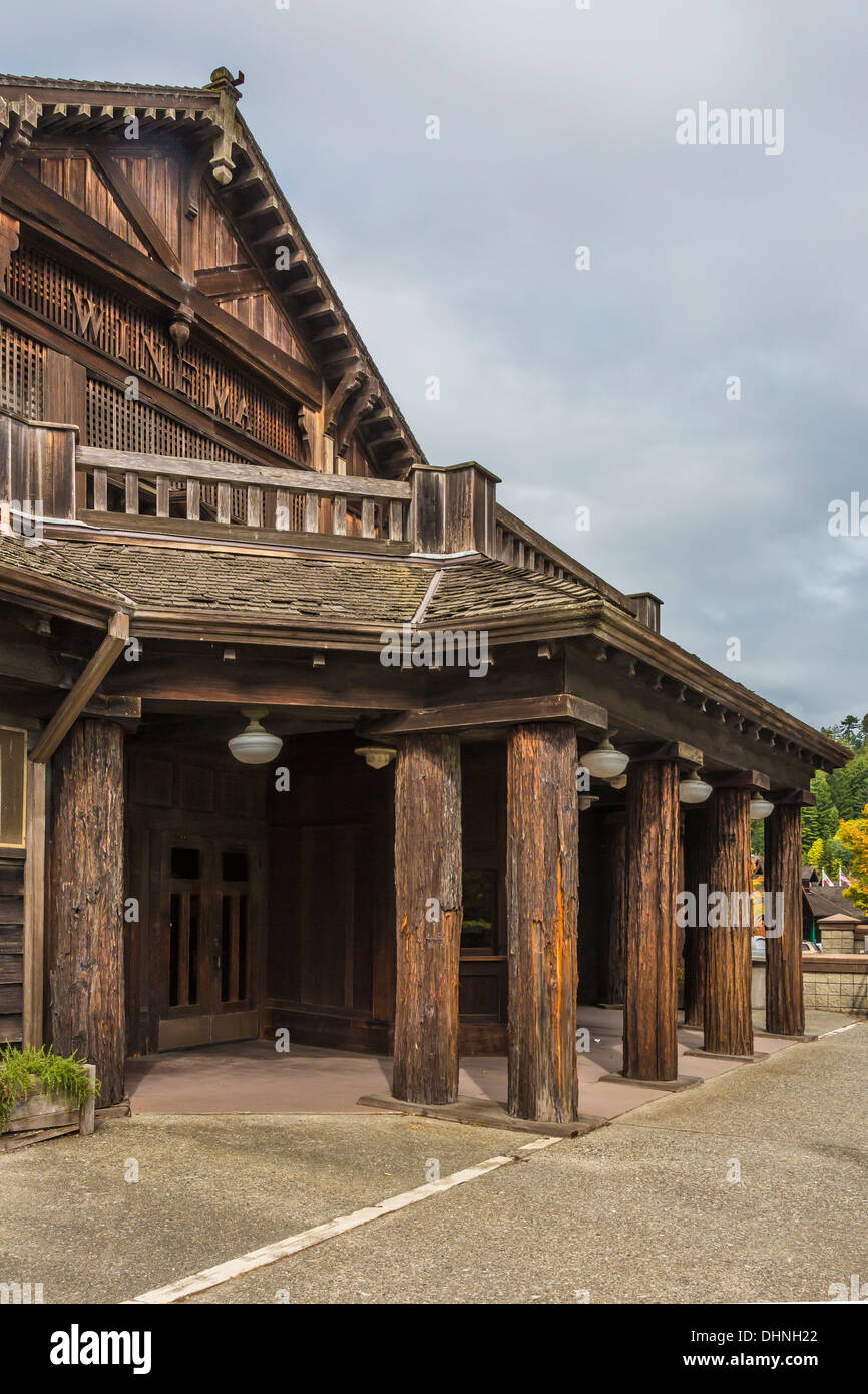 Wi'ne'ma Theatre, a community theater built of redwood in 1919 in the ...