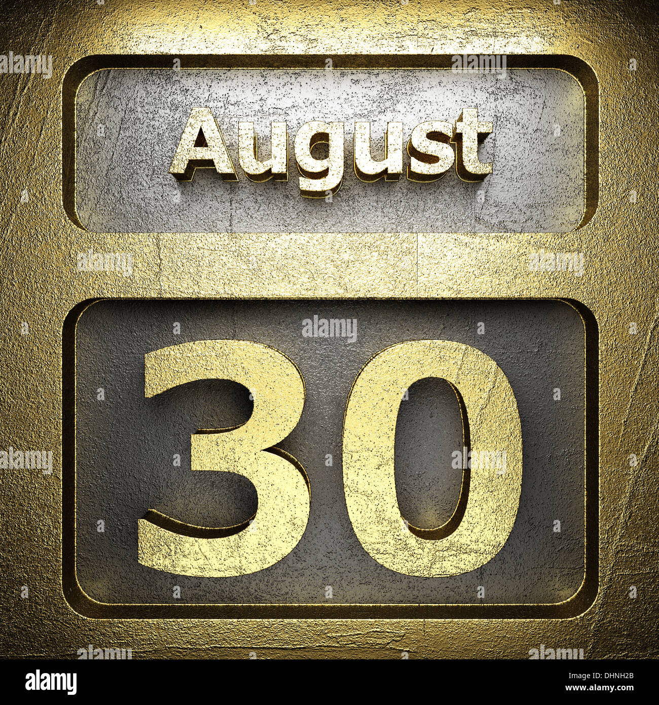 august 30 golden sign Stock Photo - Alamy