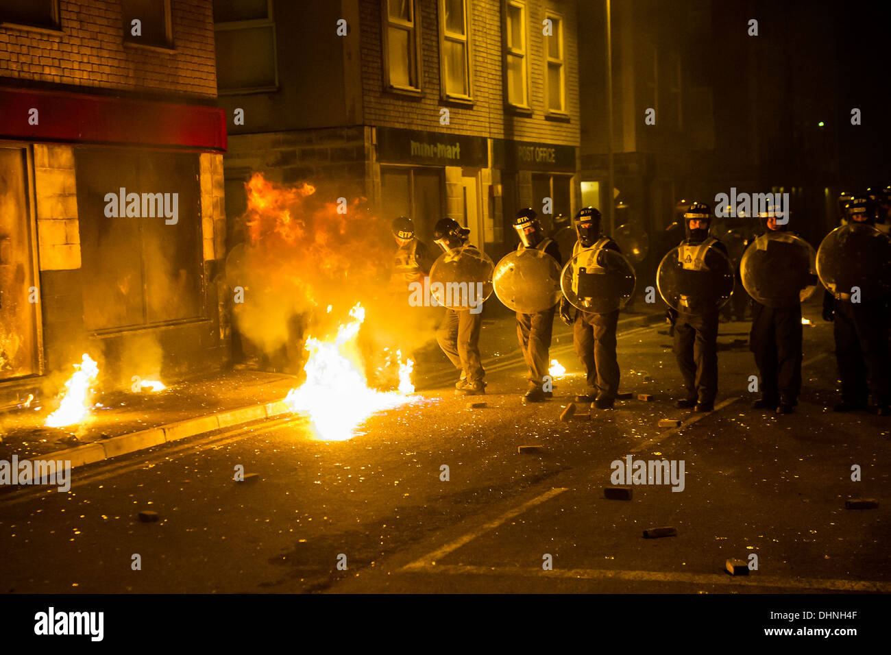 Public order, or riot, training takes place under realistic conditions ...