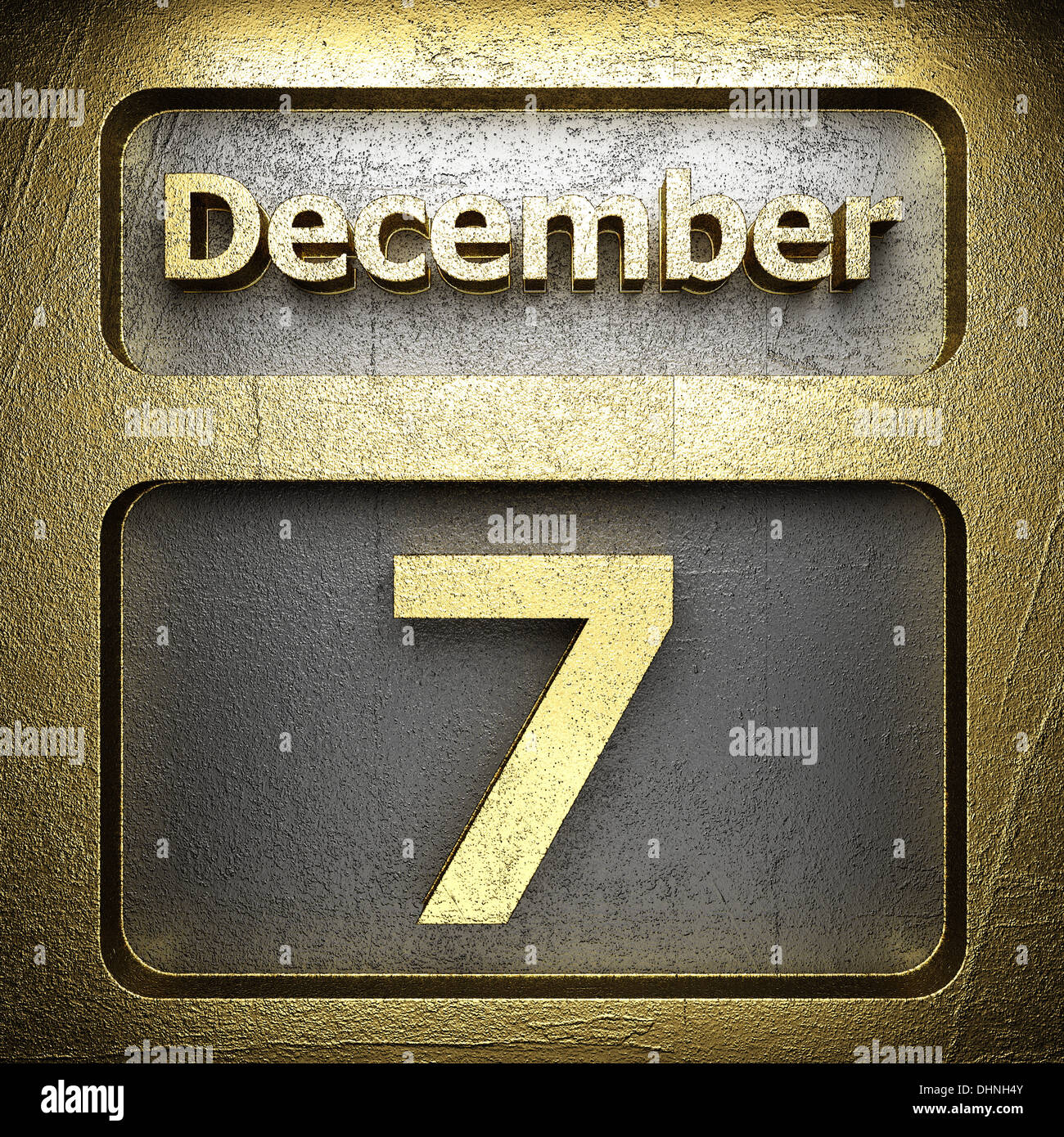 december 7 golden sign Stock Photo - Alamy