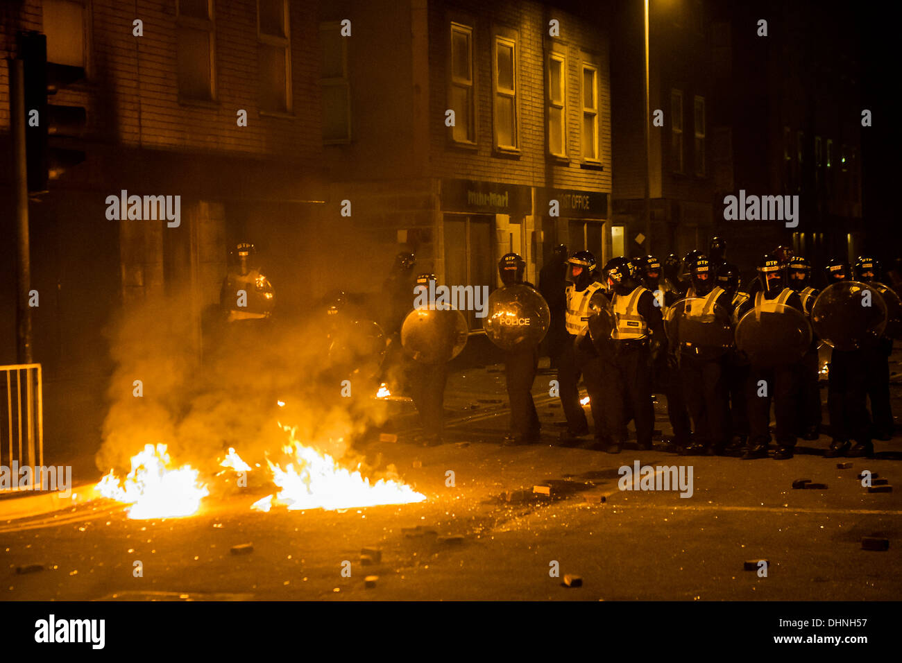 Public order, or riot, training takes place under realistic conditions ...