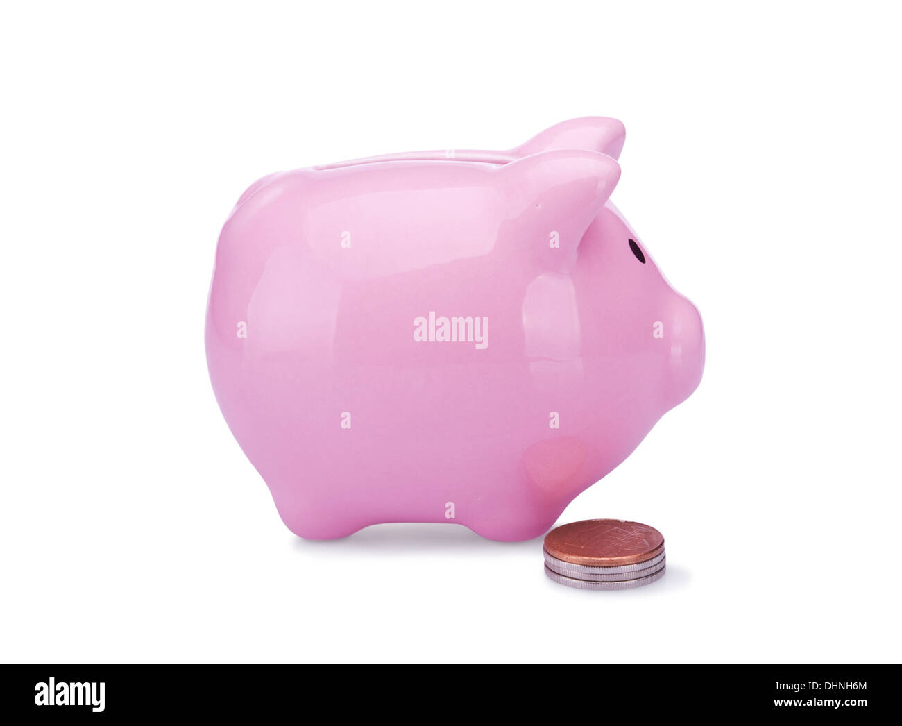 Pink piggy bank Stock Photo - Alamy