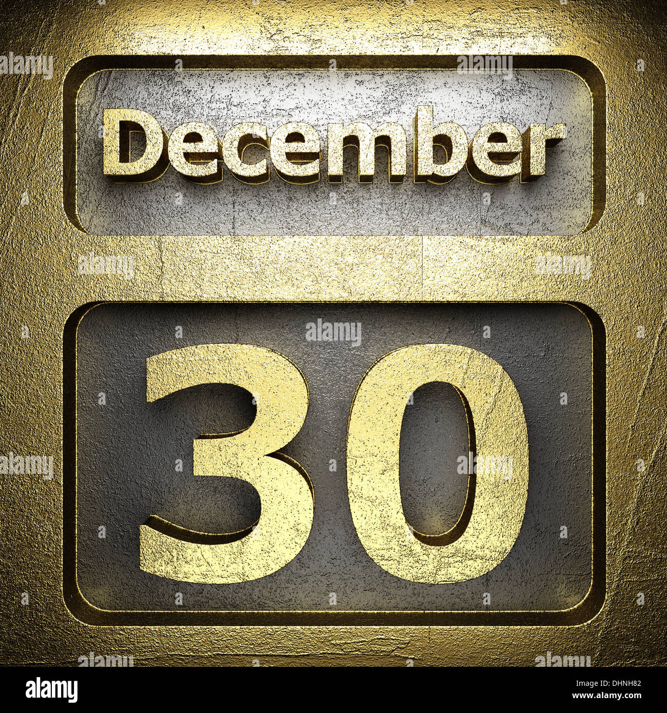 december 30 golden sign Stock Photo - Alamy