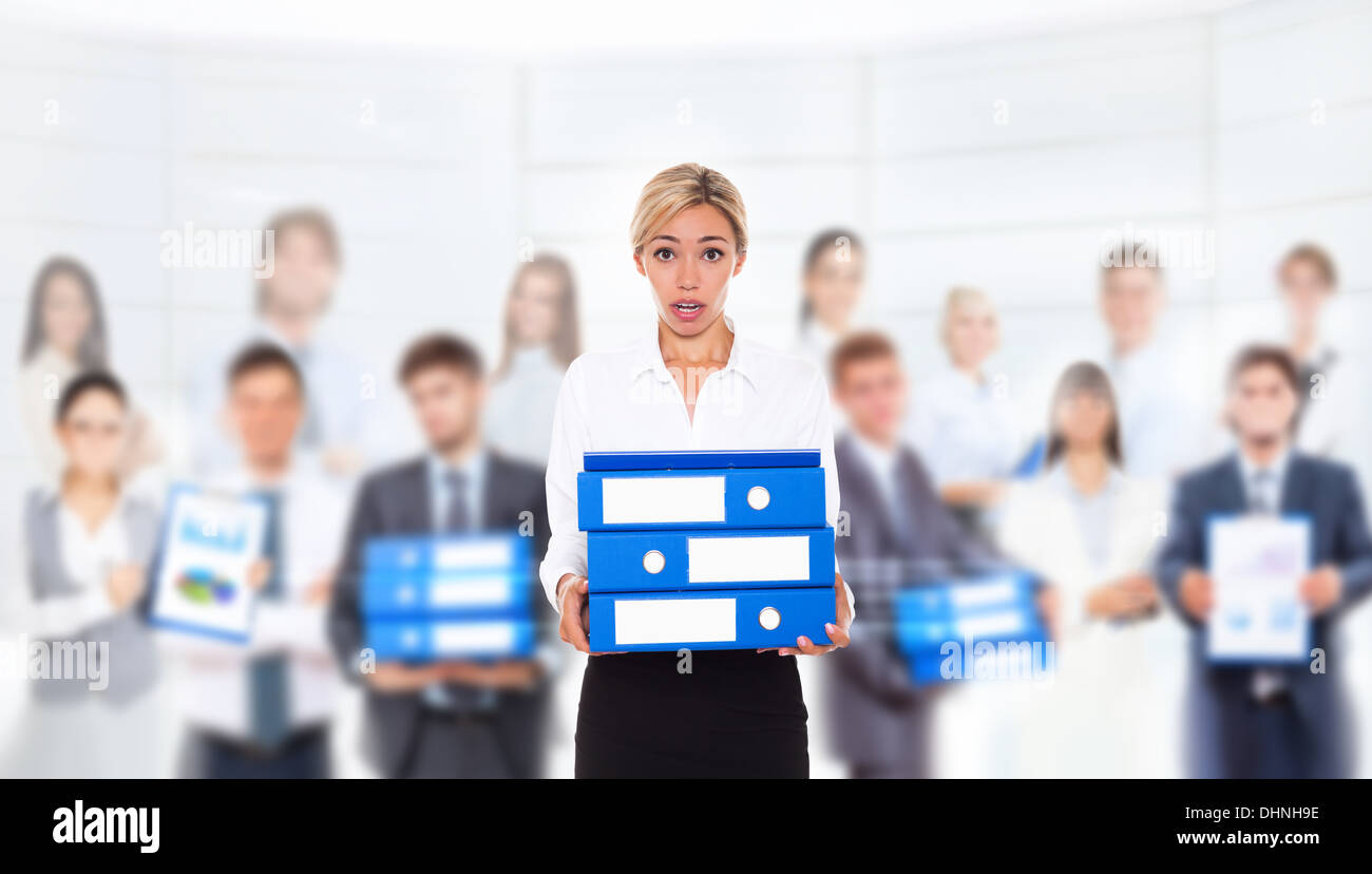 business woman overworked Stock Photo - Alamy