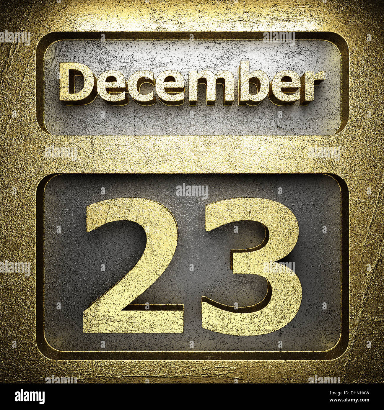 december 23 golden sign Stock Photo - Alamy
