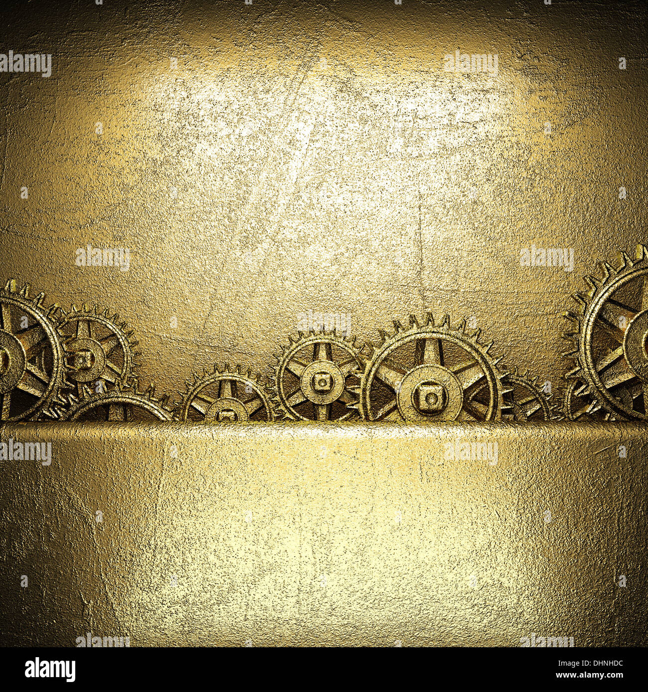 gear wheels on gold Stock Photo - Alamy