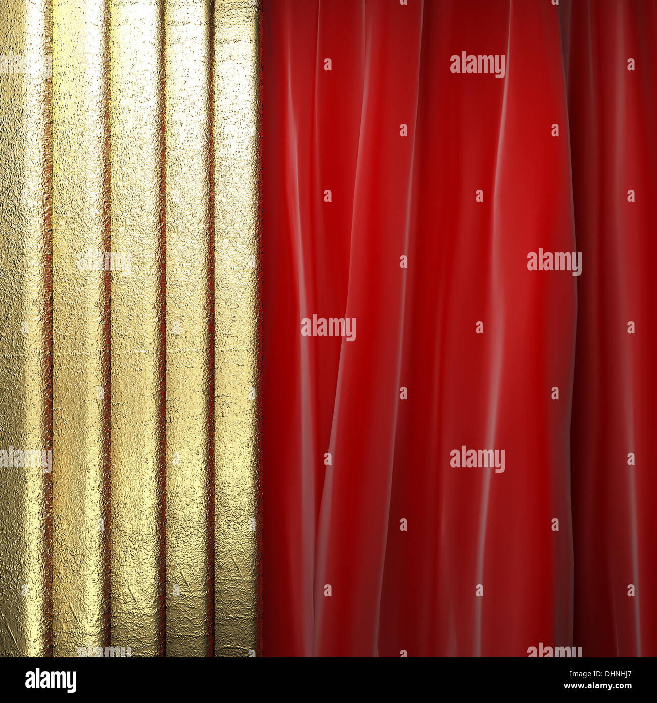 gold on red curtain Stock Photo - Alamy
