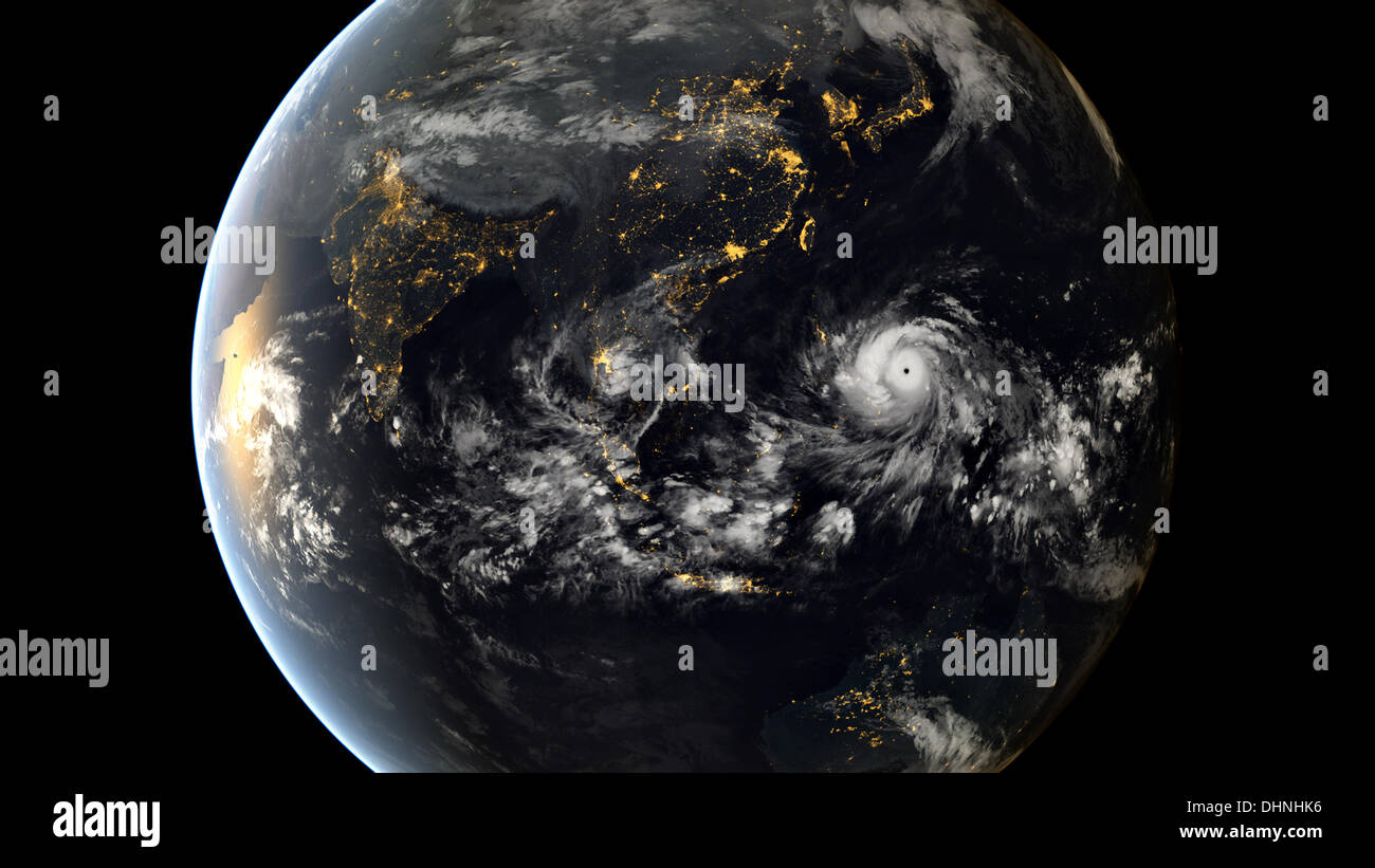 Typhoon haiyan satellite hi-res stock photography and images - Alamy