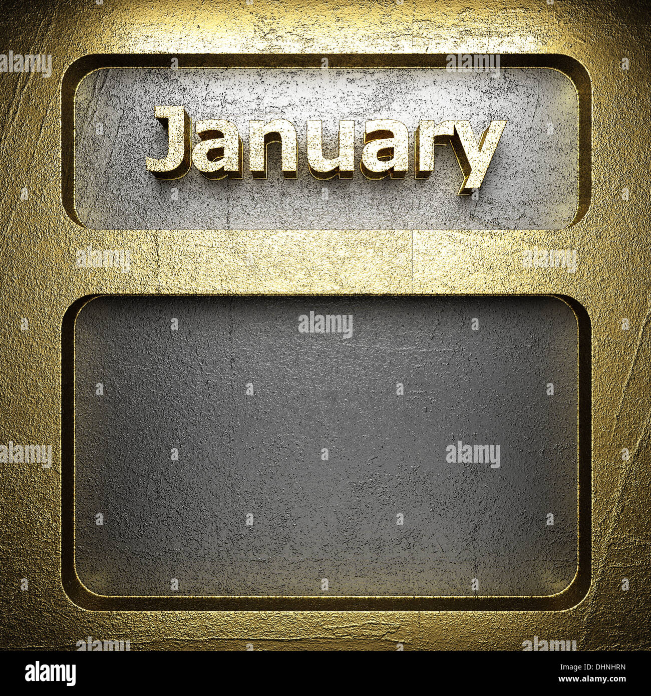 january golden sign Stock Photo - Alamy