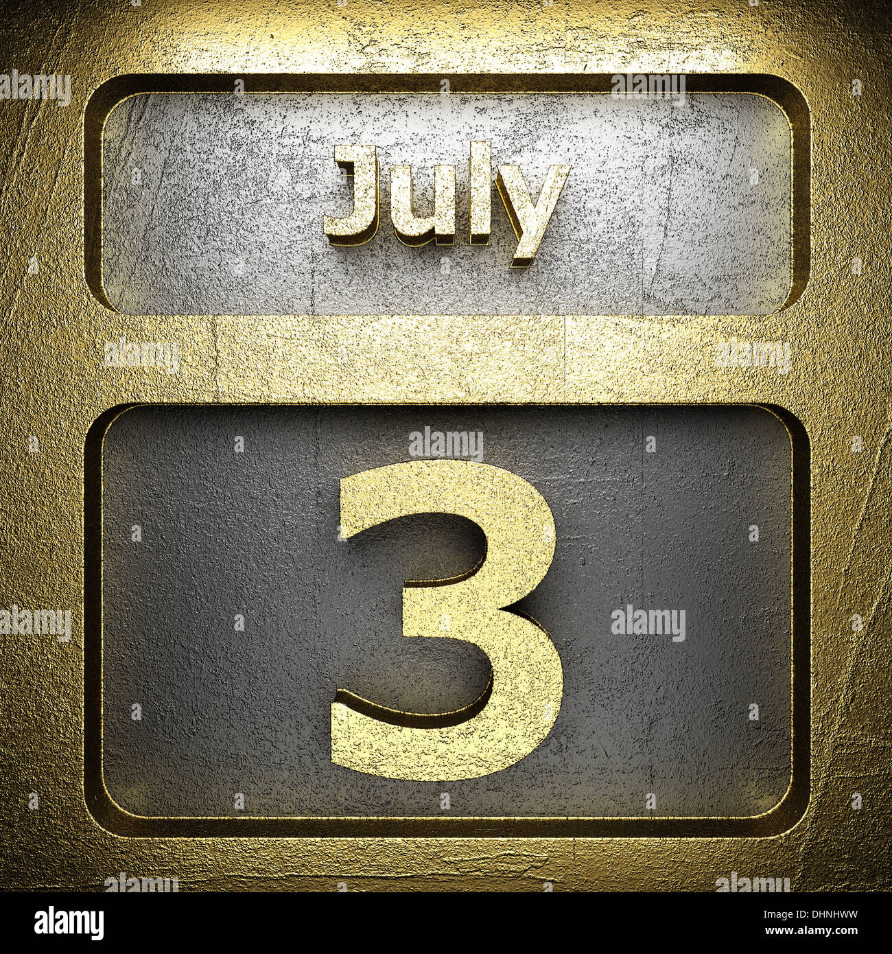 july 3 golden sign Stock Photo - Alamy