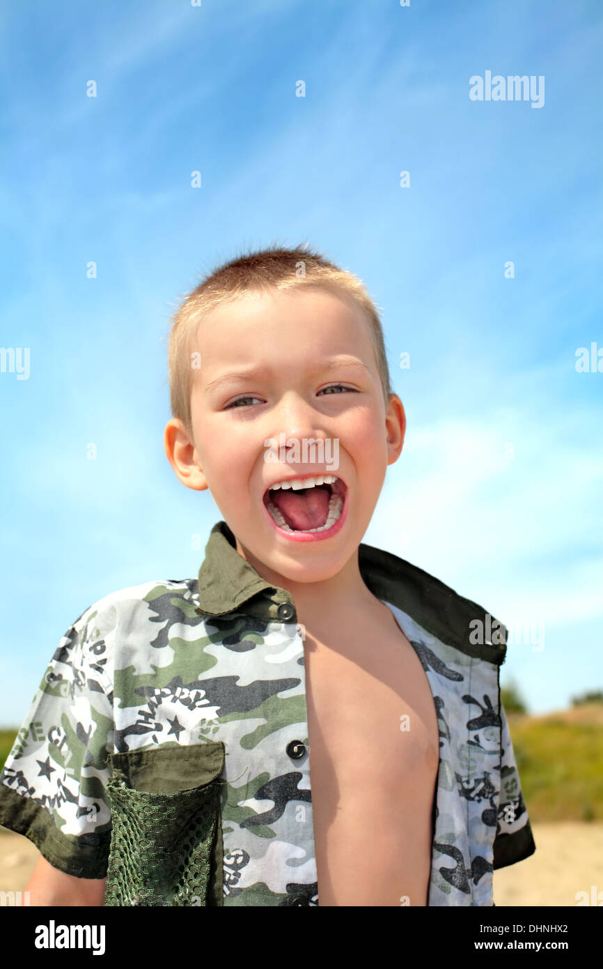 the shouting child Stock Photo - Alamy