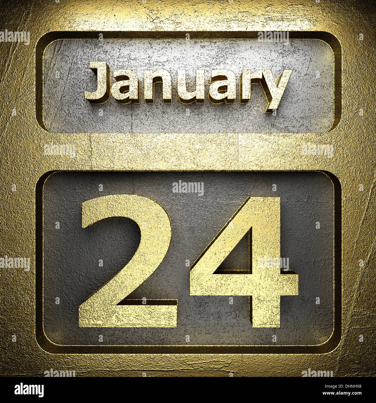 january 24 golden sign Stock Photo - Alamy