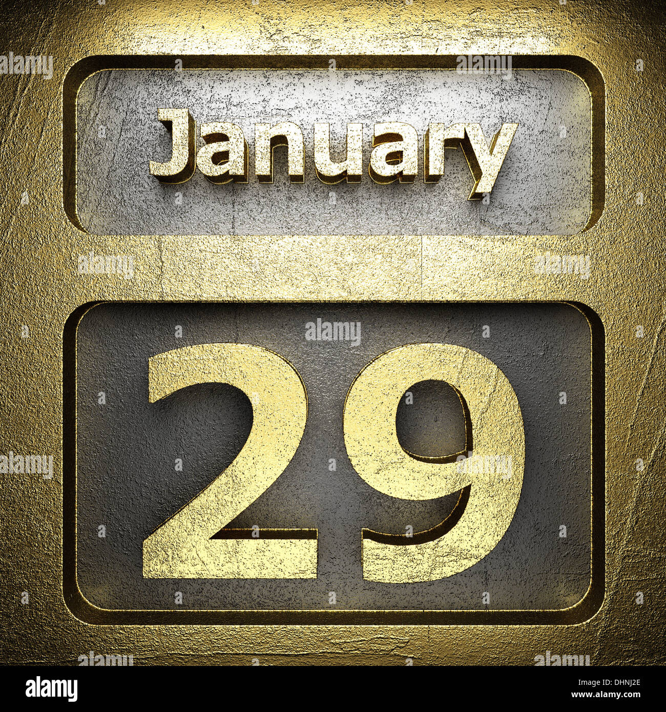 january 29 golden sign Stock Photo - Alamy