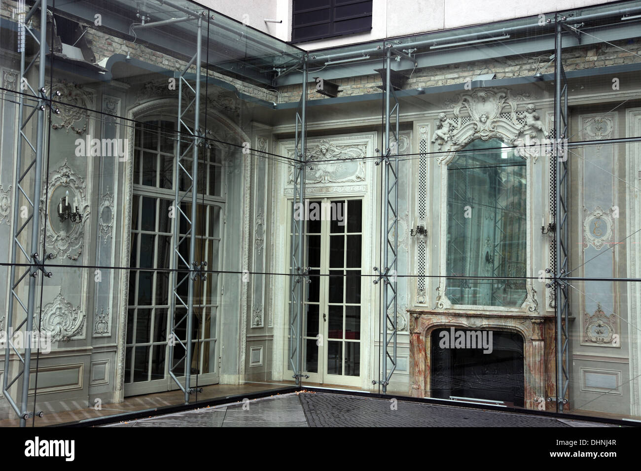 the preserved original Baroque interior of a grand hotel that stood on ...