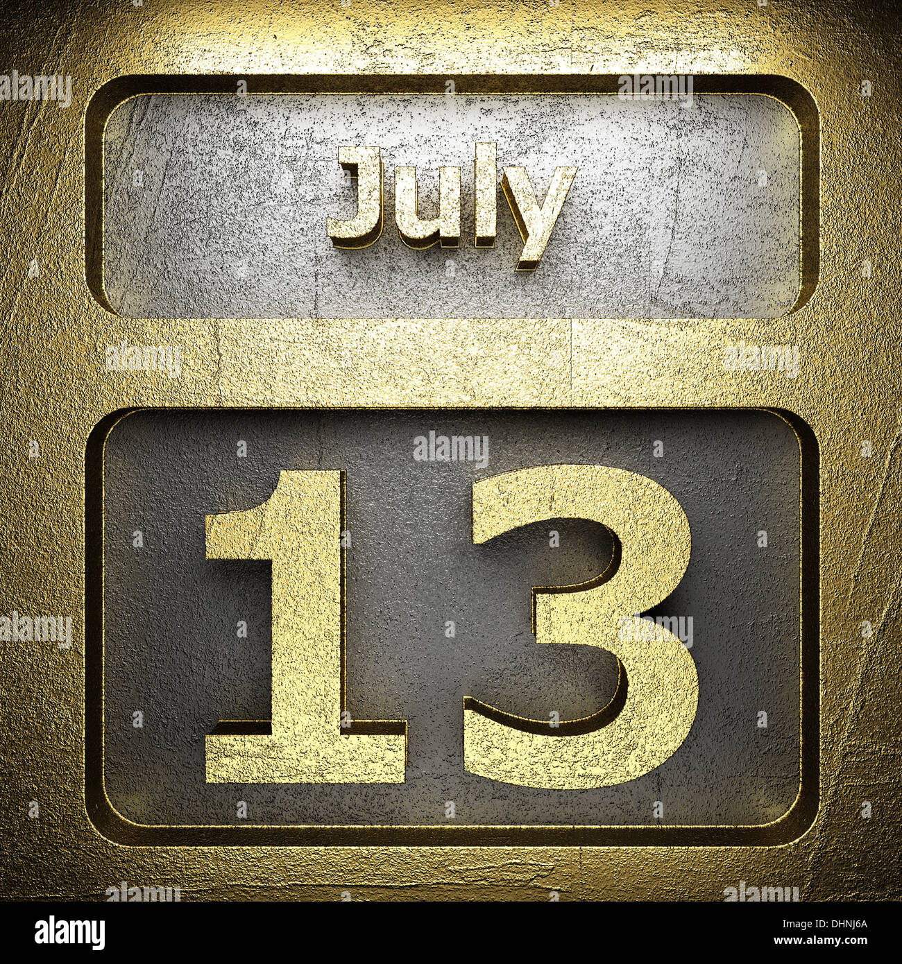 july 13 golden sign Stock Photo - Alamy