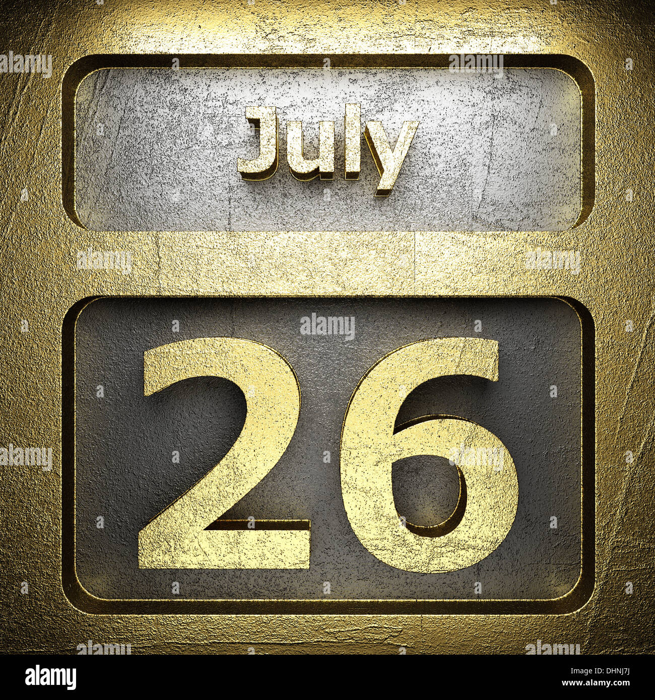 july 26 golden sign Stock Photo - Alamy
