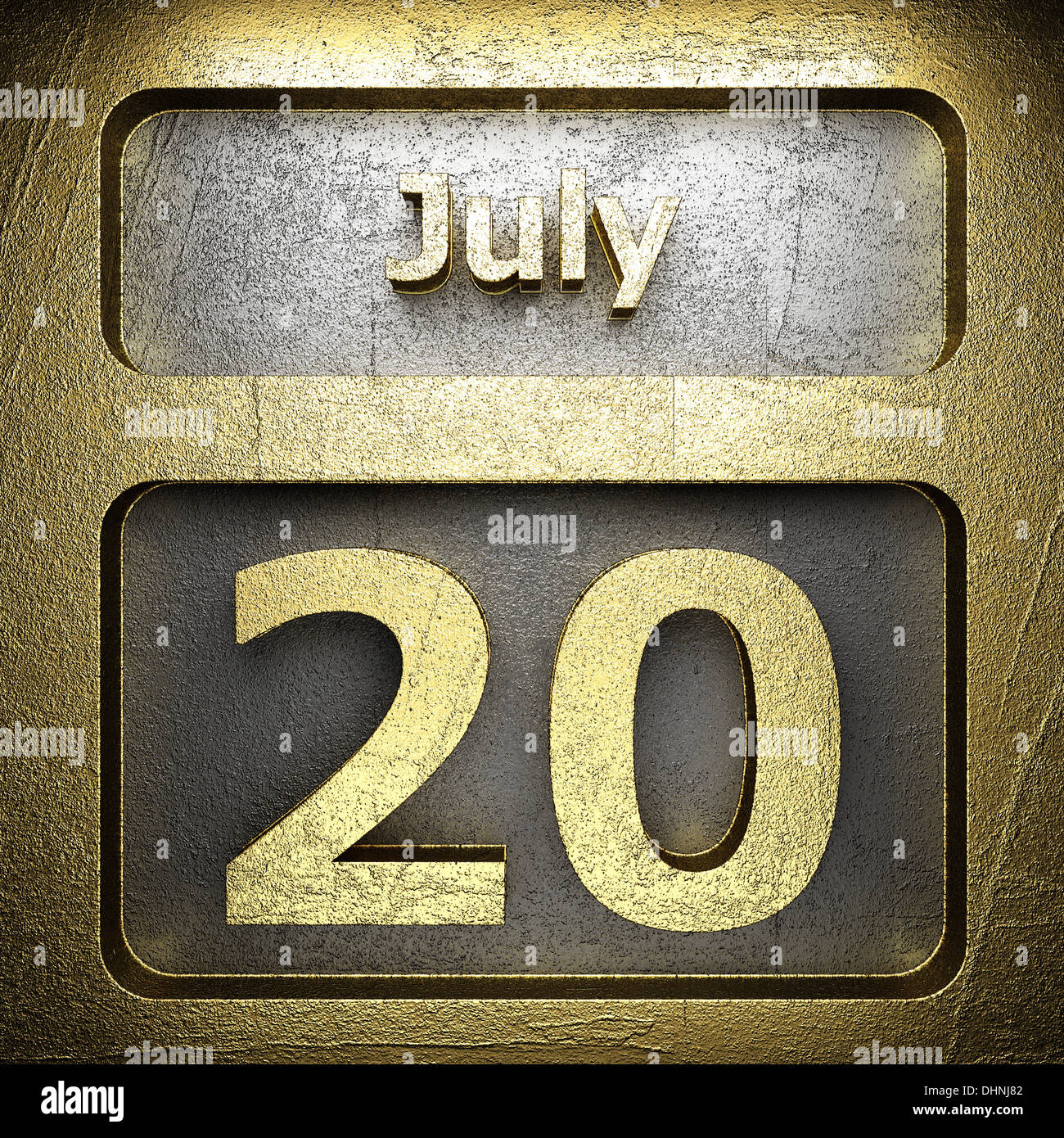 july 20 golden sign Stock Photo - Alamy