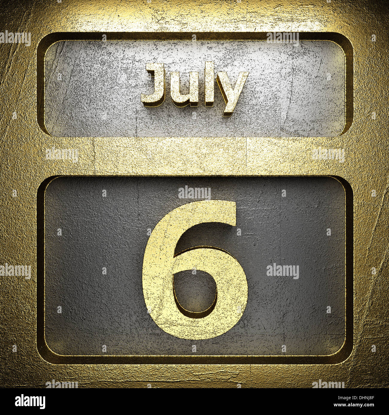 july 6 golden sign Stock Photo - Alamy
