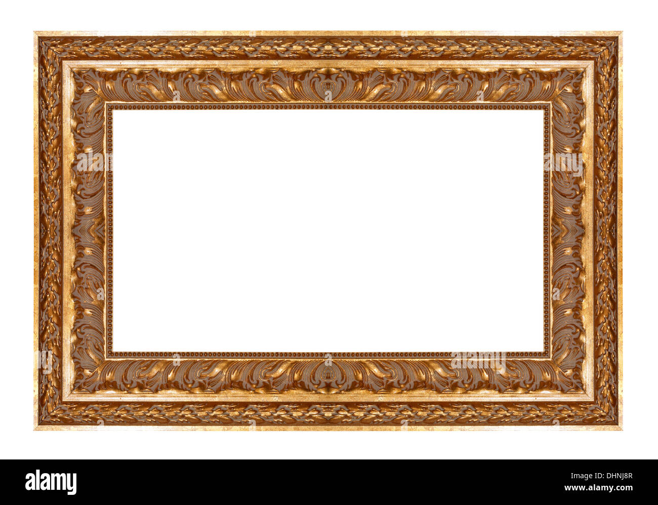 Classic wooden frame isolated on white background Stock Photo - Alamy