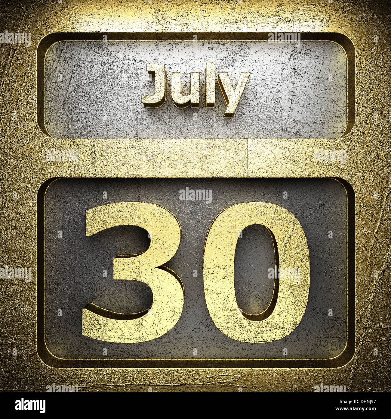 july 30 golden sign Stock Photo - Alamy