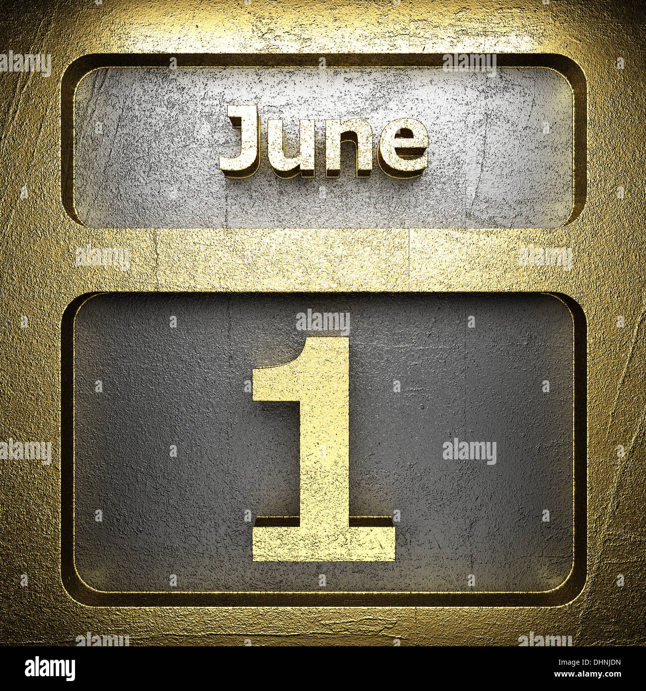 june 1 golden sign Stock Photo - Alamy