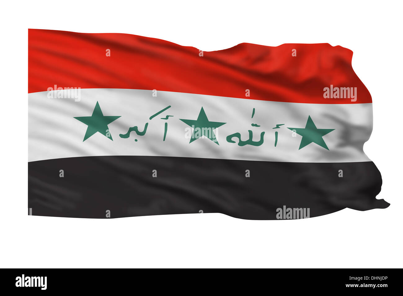 Flag of Iraqi flying in the air Stock Photo - Alamy