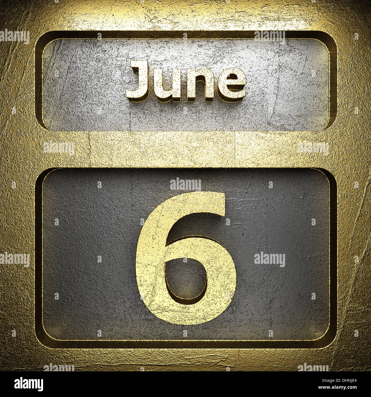 june 6 golden sign Stock Photo - Alamy