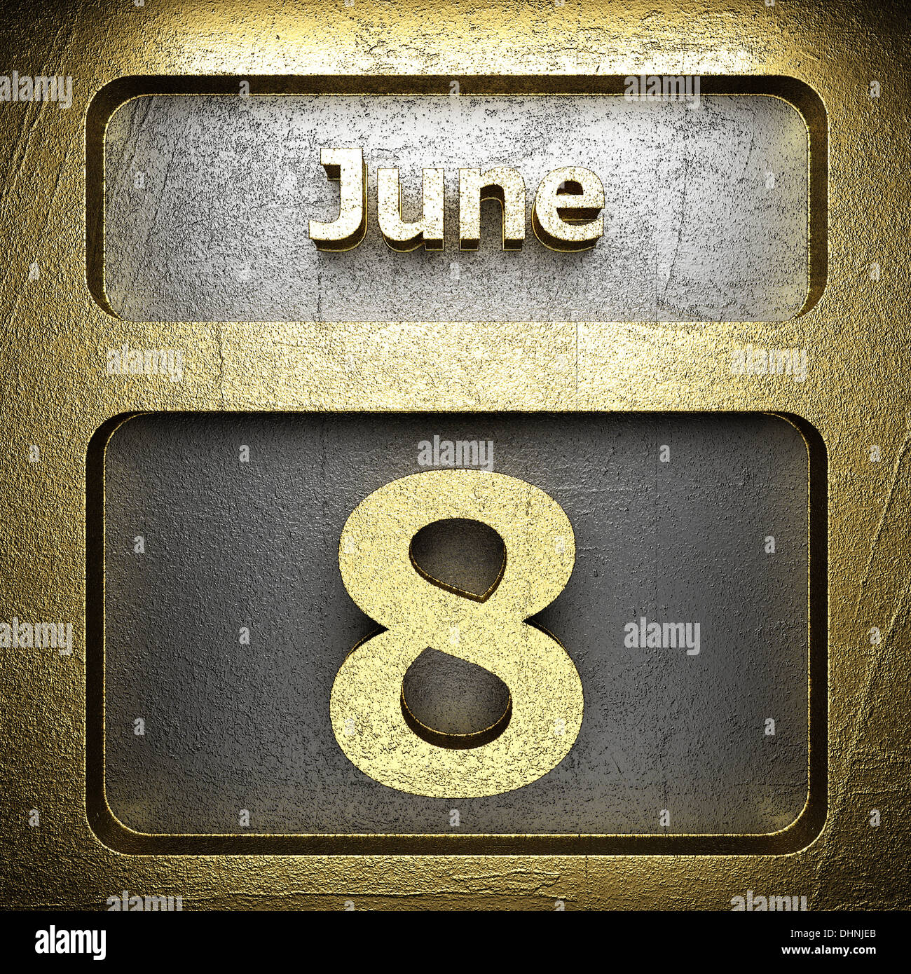 june 8 golden sign Stock Photo - Alamy
