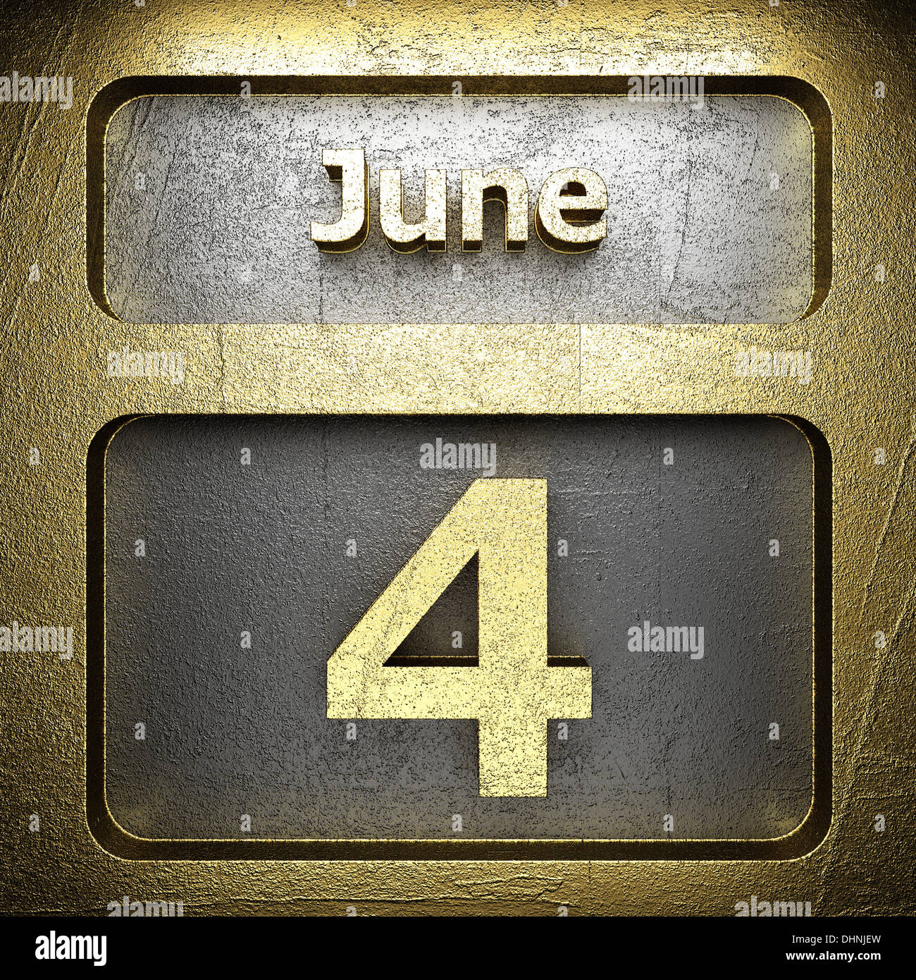 june 4 golden sign Stock Photo - Alamy