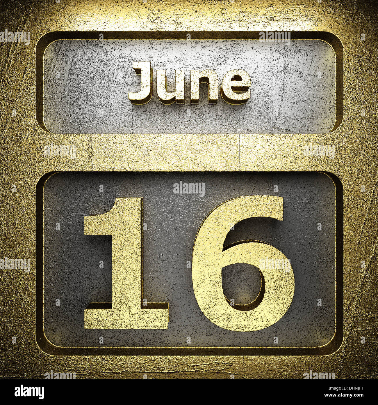 june 16 golden sign Stock Photo - Alamy