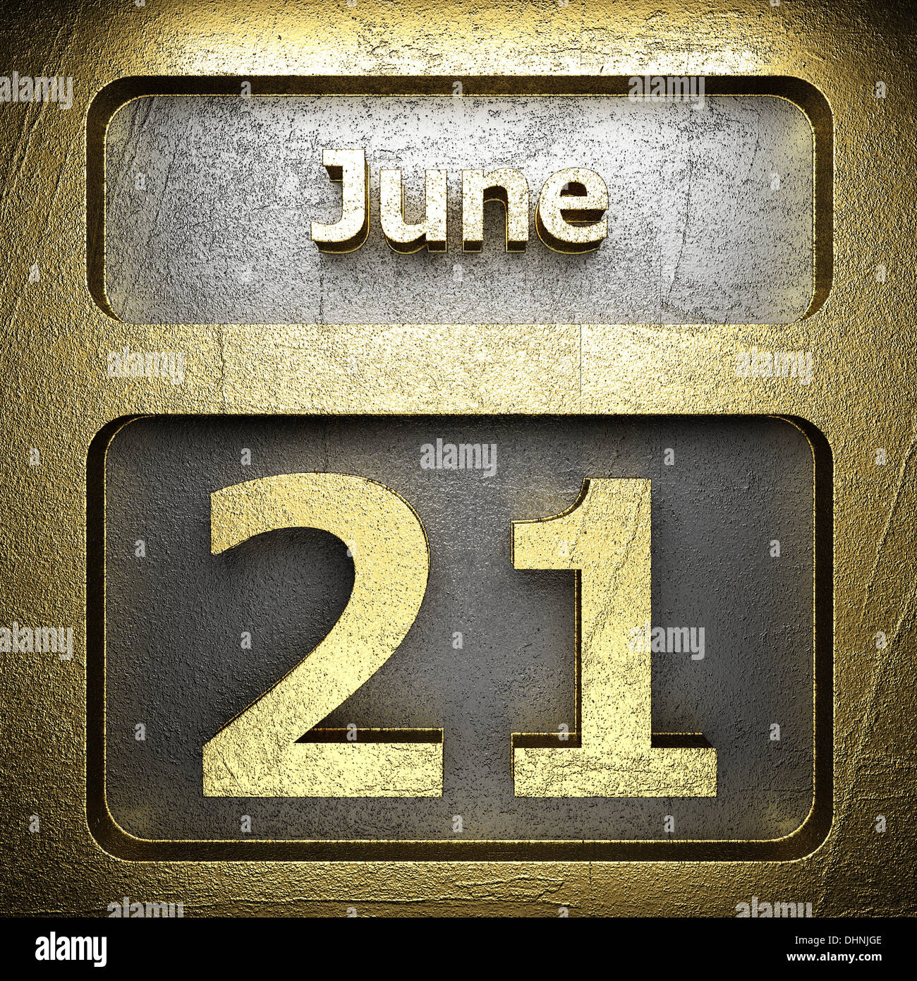june 21 golden sign Stock Photo - Alamy