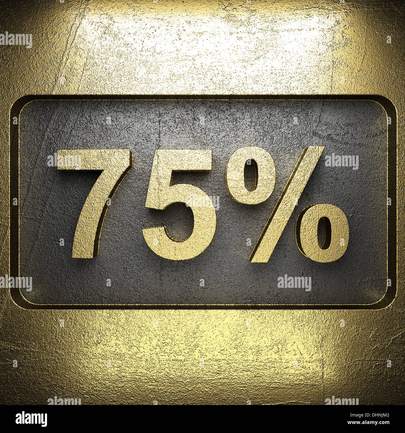 golden sign on steel Stock Photo - Alamy