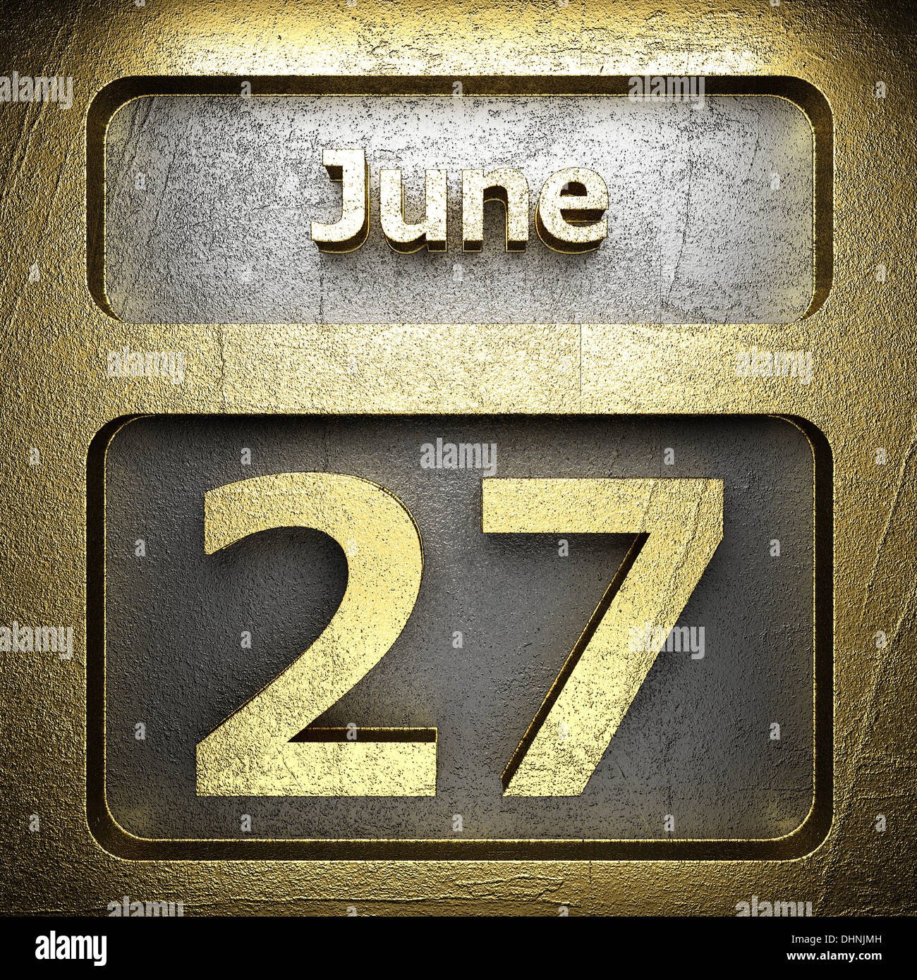june 27 golden sign Stock Photo - Alamy