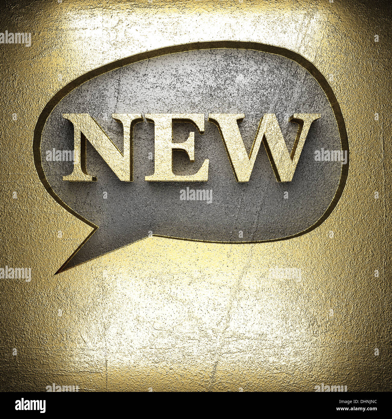 golden sign on steel Stock Photo - Alamy
