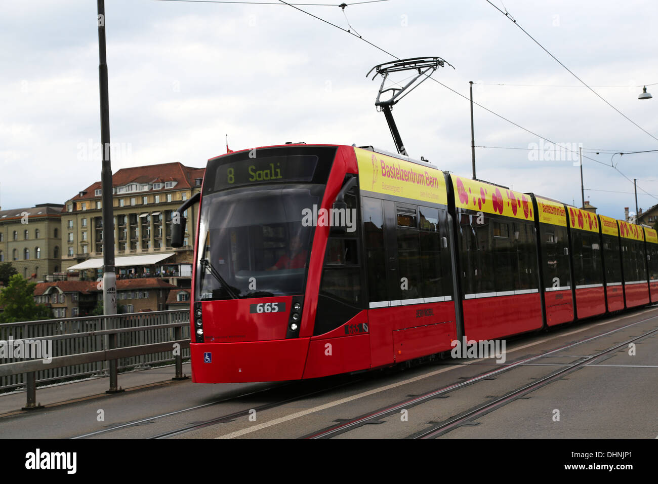 Travelling tram in Bern, Switzerland Stock Photo - Alamy