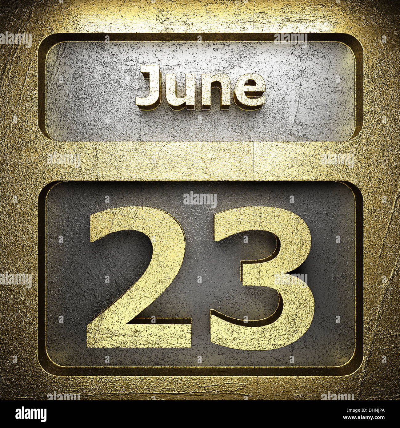 june 23 golden sign Stock Photo - Alamy