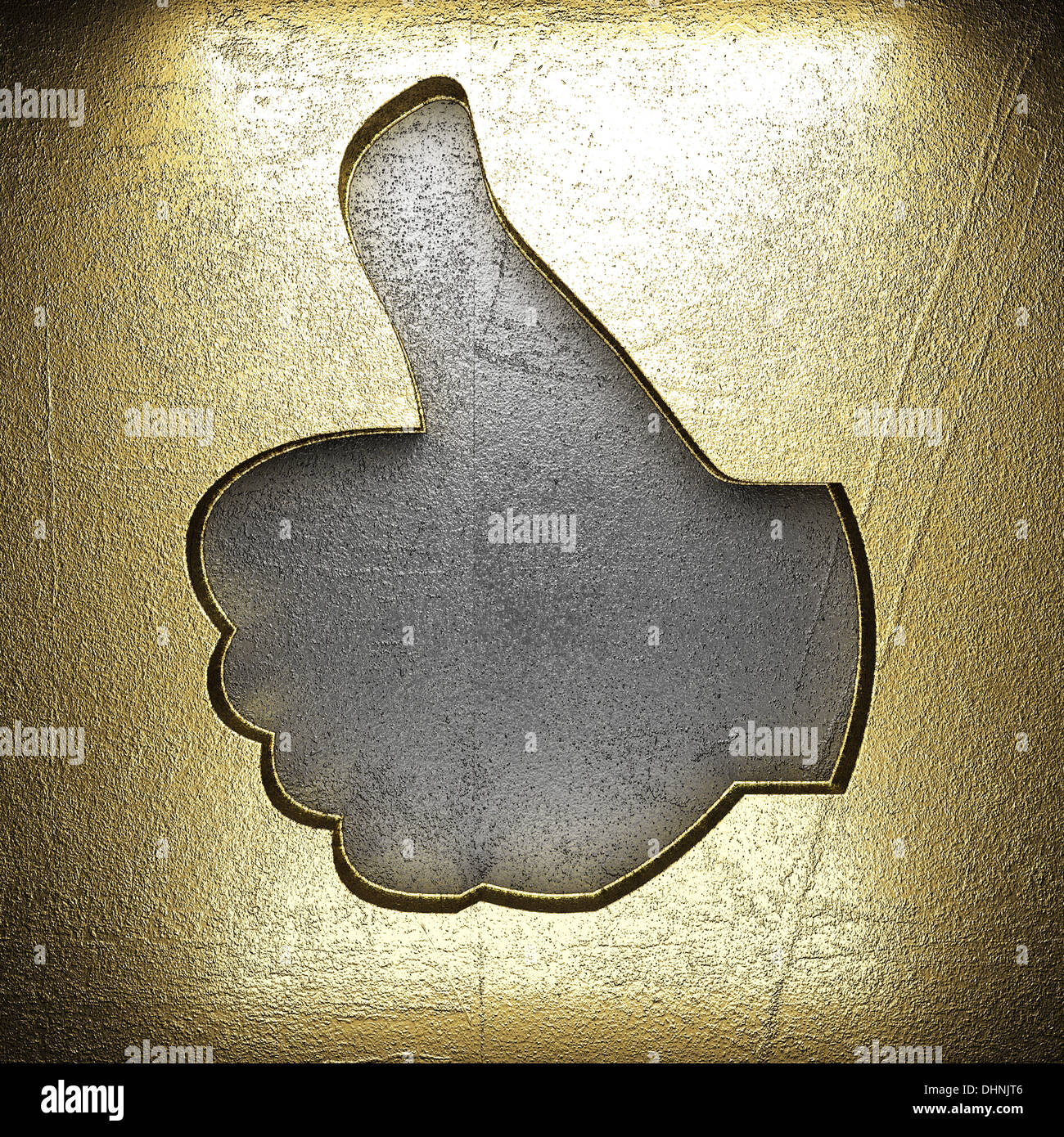 golden sign on steel Stock Photo - Alamy