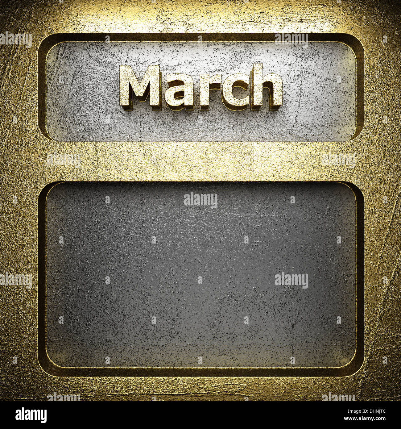march golden sign Stock Photo - Alamy