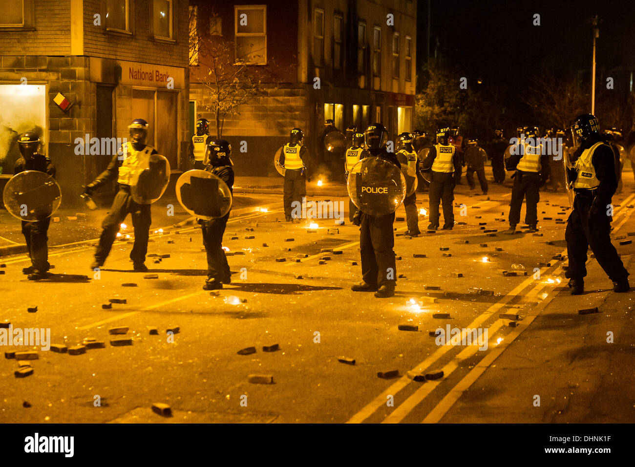 Public order, or riot, training takes place under realistic conditions ...