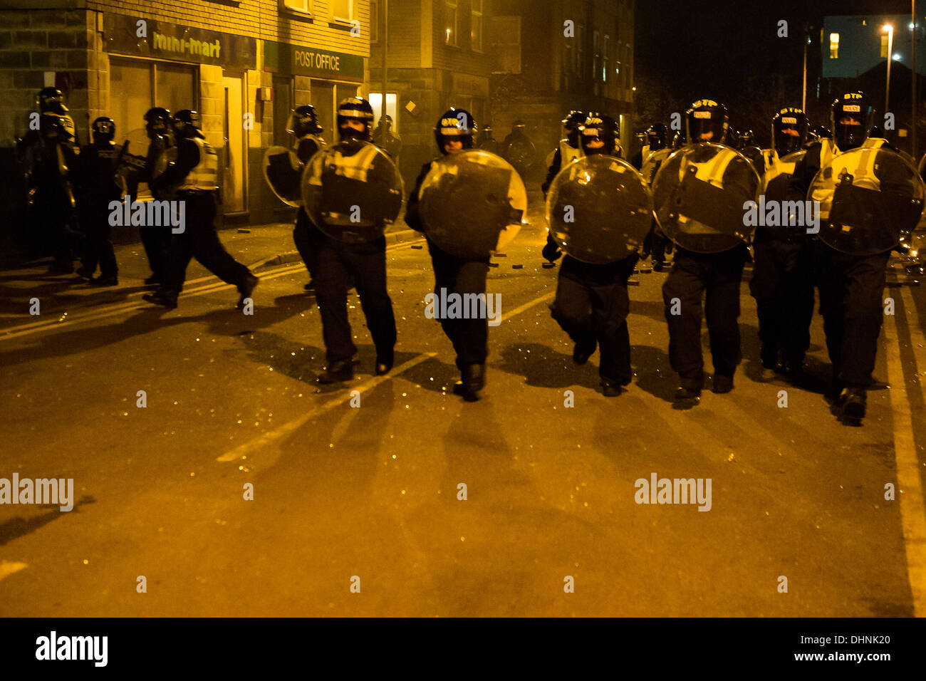 Public order, or riot, training takes place under realistic conditions ...