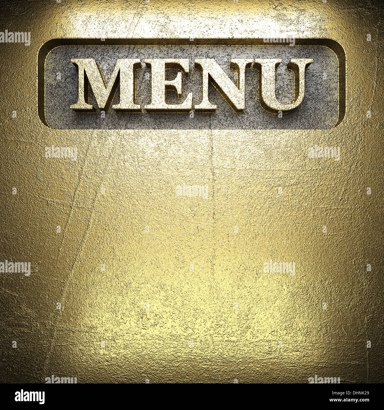 golden sign on steel Stock Photo - Alamy