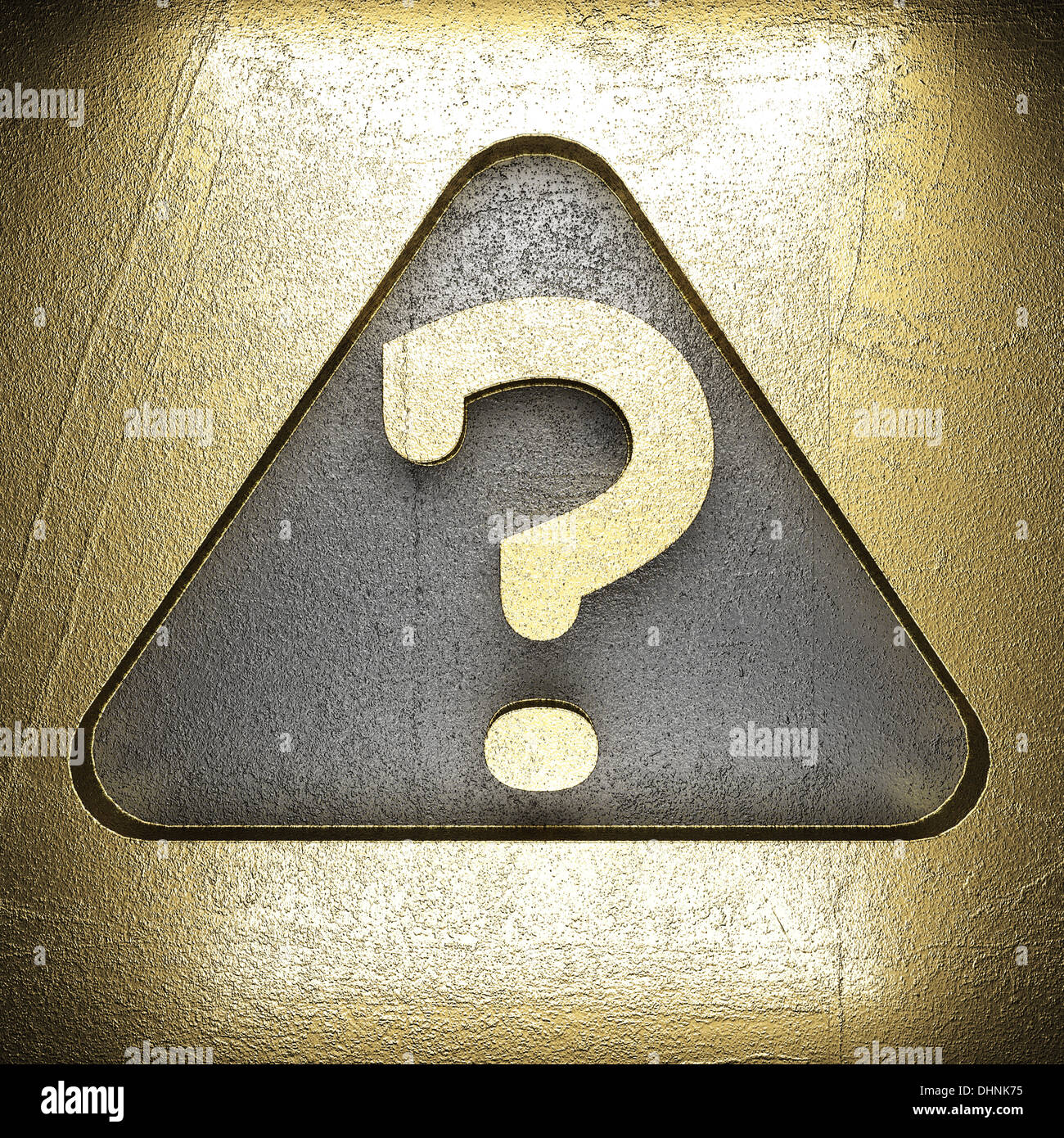 golden sign on steel Stock Photo - Alamy